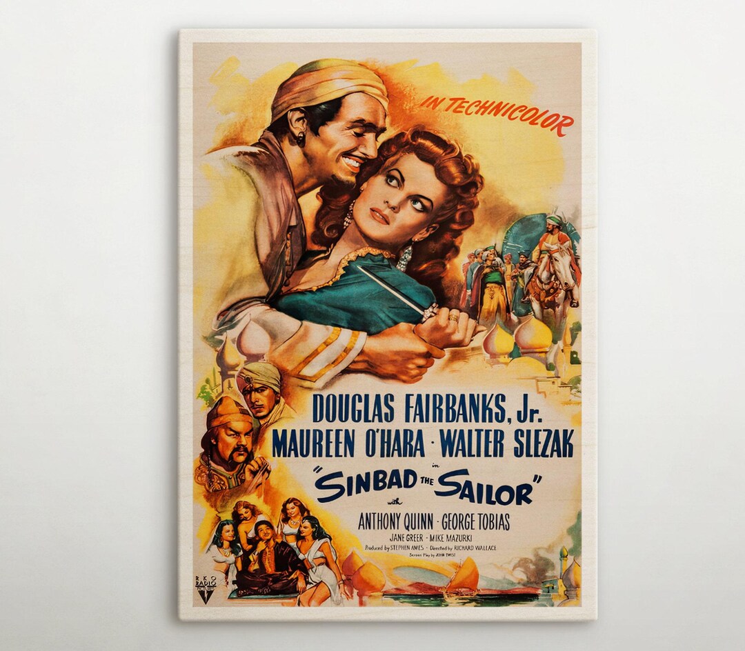 Sinbad the Sailor American Print, Vintage-inspired Decor Piece of This ...