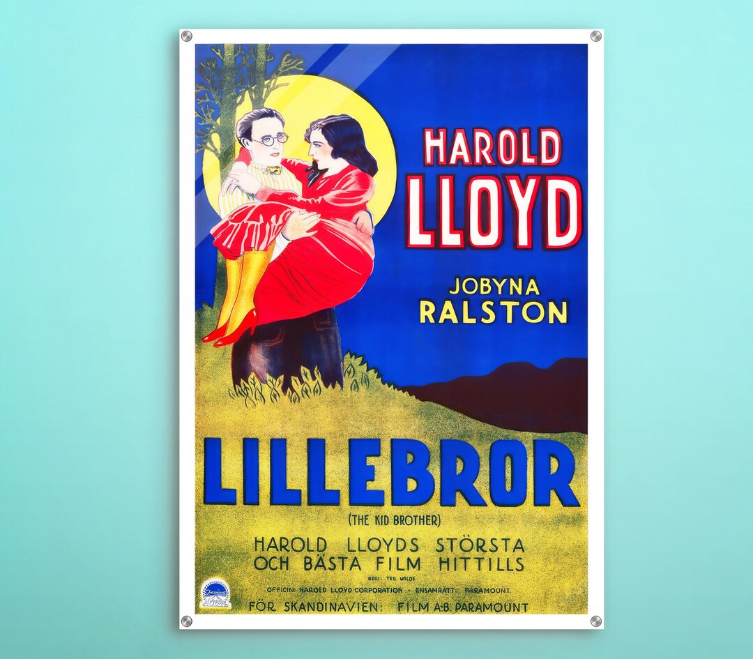 The Kid Brother Swedish Acrylic Poster, Unique Wall Art of This Cinema ...