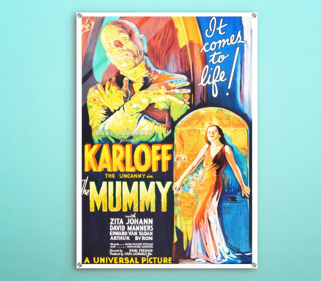 The Mummy American Acrylic Poster, Great Movie Wall Art of This Cinema ...
