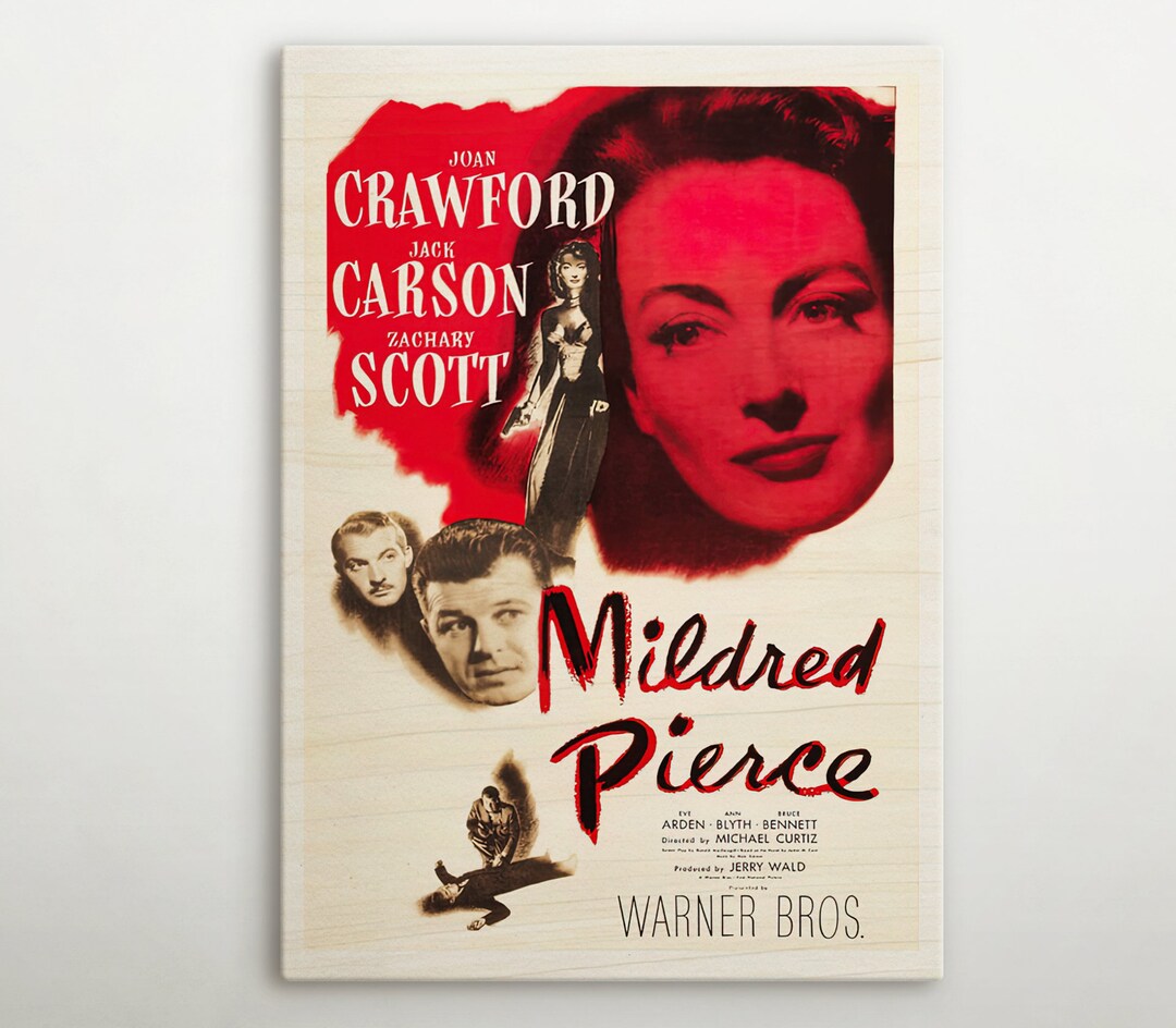 Mildred Pierce American Wooden Poster, Magic Wall Art of This Cinema ...