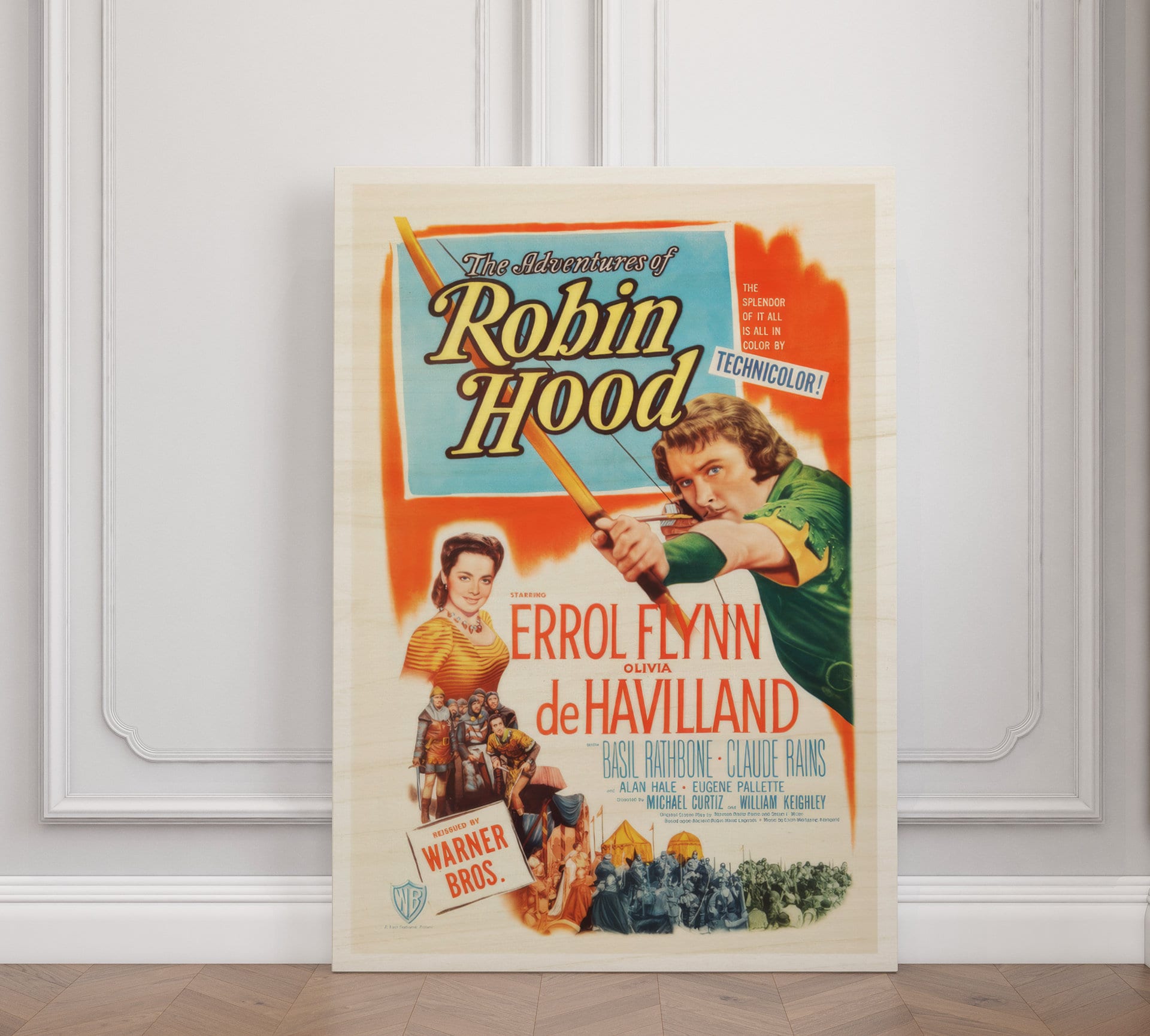 The Adventures of Robin Hood American Wooden Poster, Wall Art of This ...