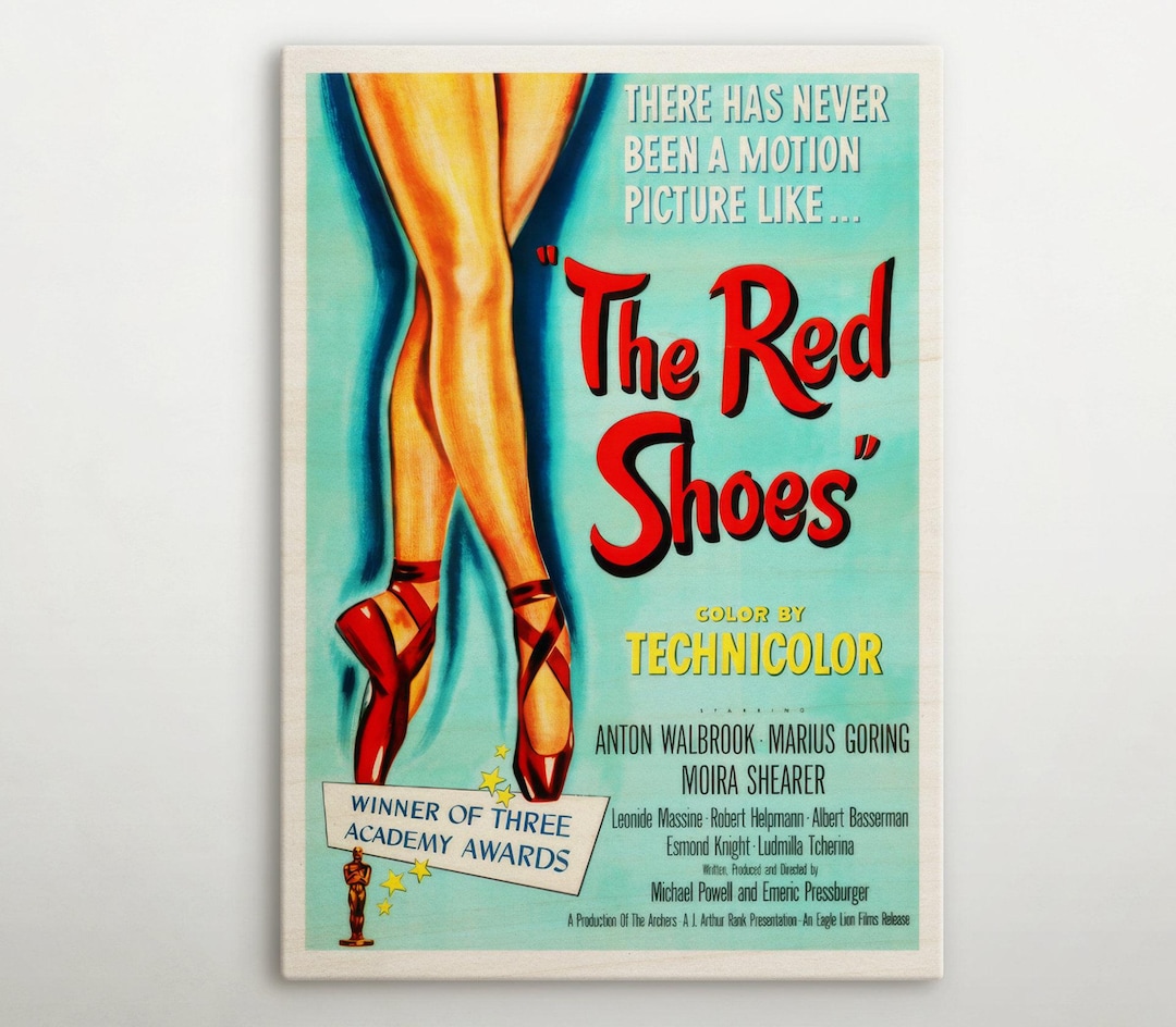 The Red Shoes American Wooden Poster, High-quality Movie Print of This ...