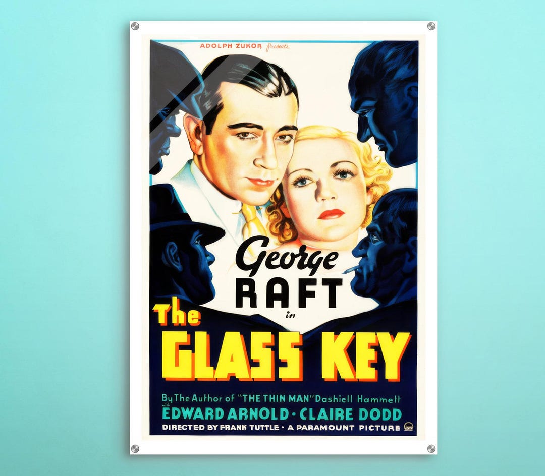 The Glass Key American Acrylic Poster, Great Wall Art of This Cinema ...