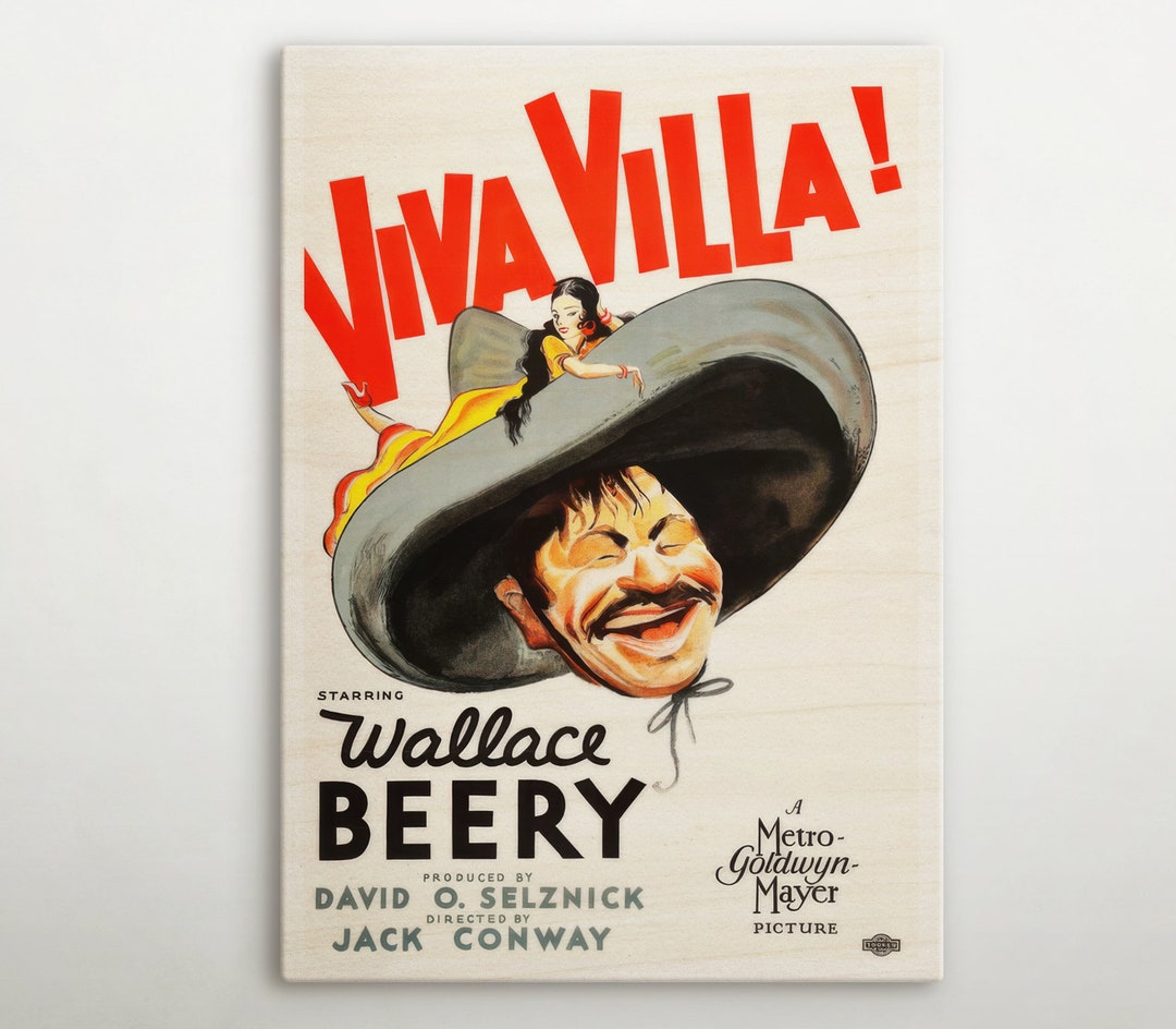 Viva Villa! American Wooden Print, Vintage-inspired Decor Piece of This ...