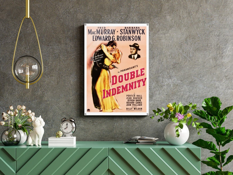 Double Indemnity American Acrylic Poster, Retro Decor Art of This ...