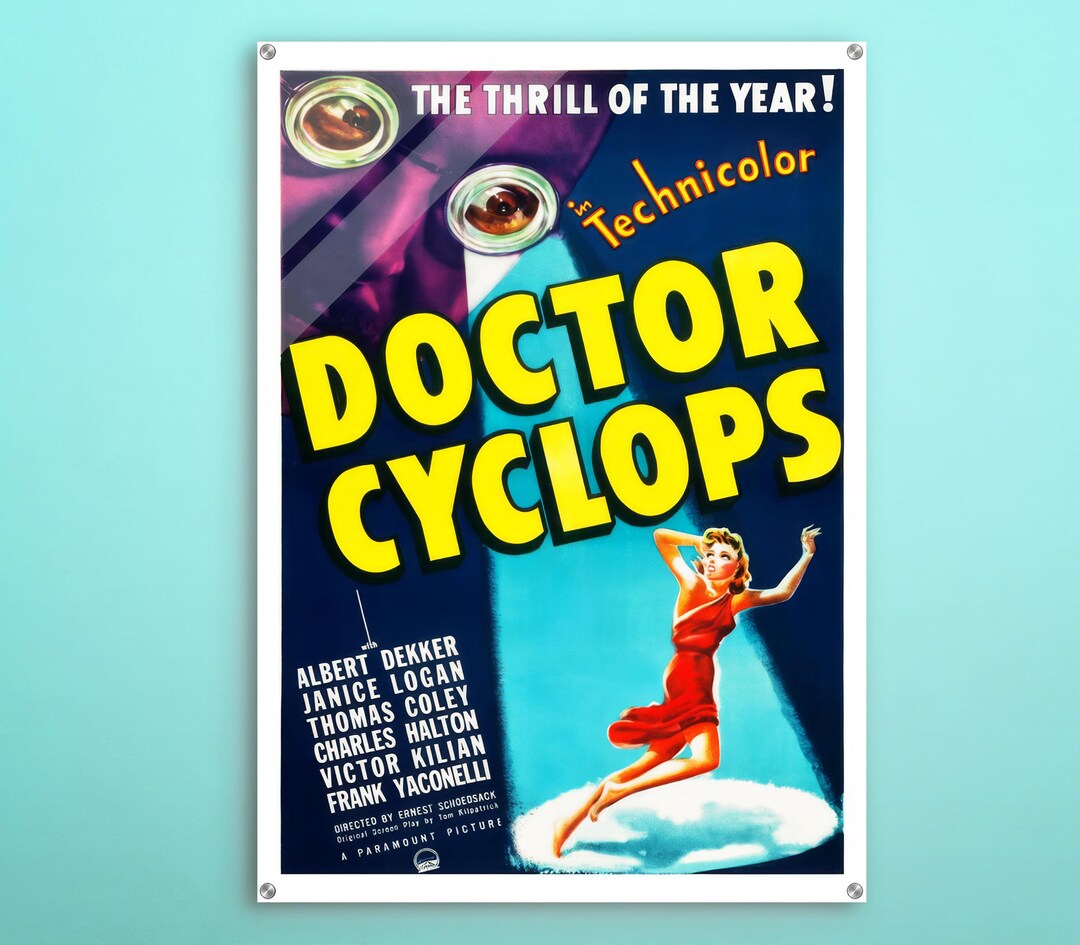 Dr. Cyclops American Acrylic Poster, Iconic Movie Vintage-inspired ...