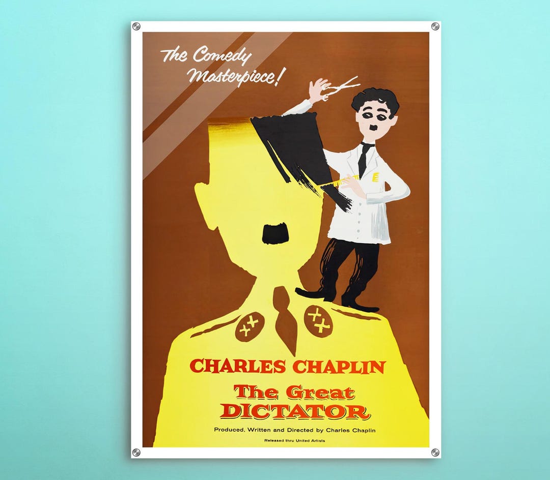The Great Dictator American Acrylic Poster, Classic Wall Art of This ...