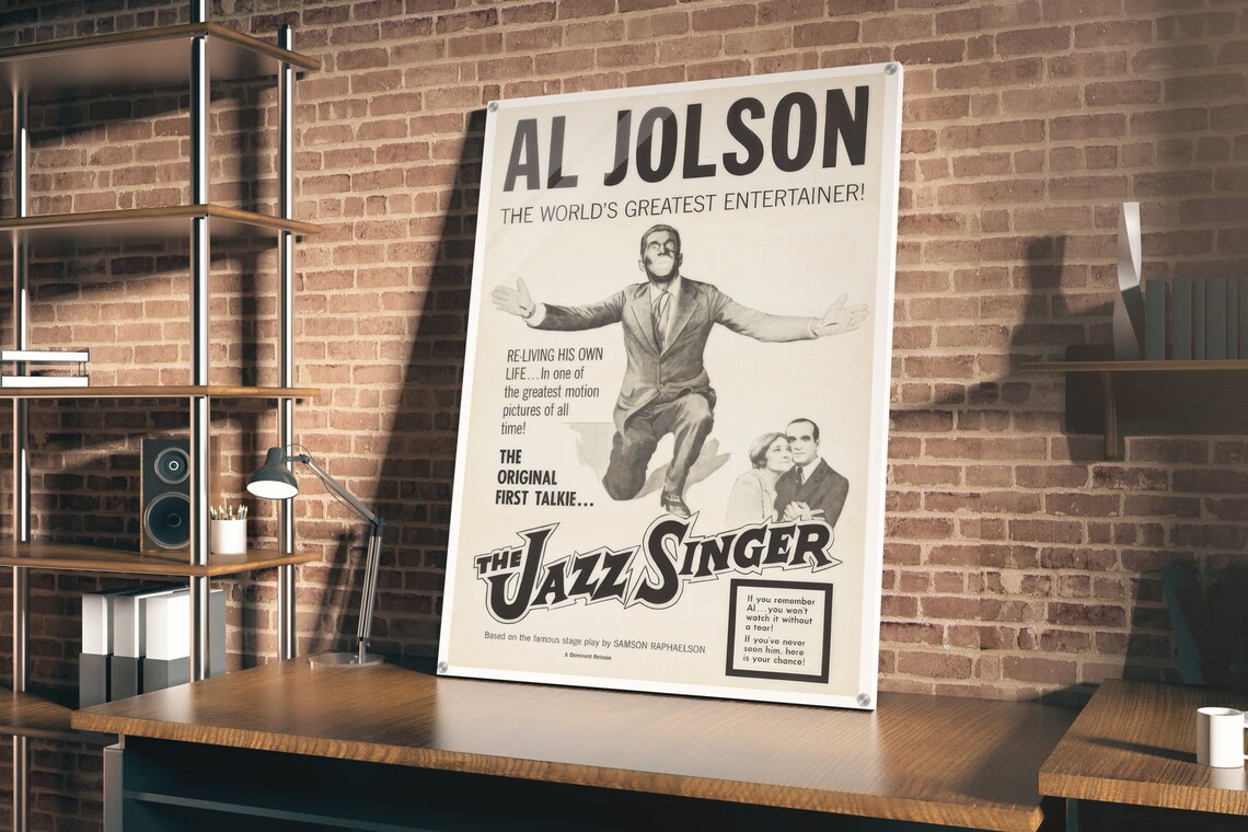 The Jazz Singer American Acrylic Poster, Great Wall Art of This Cinema ...