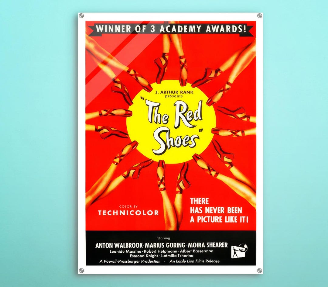 The Red Shoes American Acrylic Poster, Iconic Vintage-inspired Poster ...