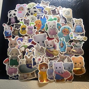 Calico Critter Random Stickers 5 Pieces Water Bottle Stickers ...