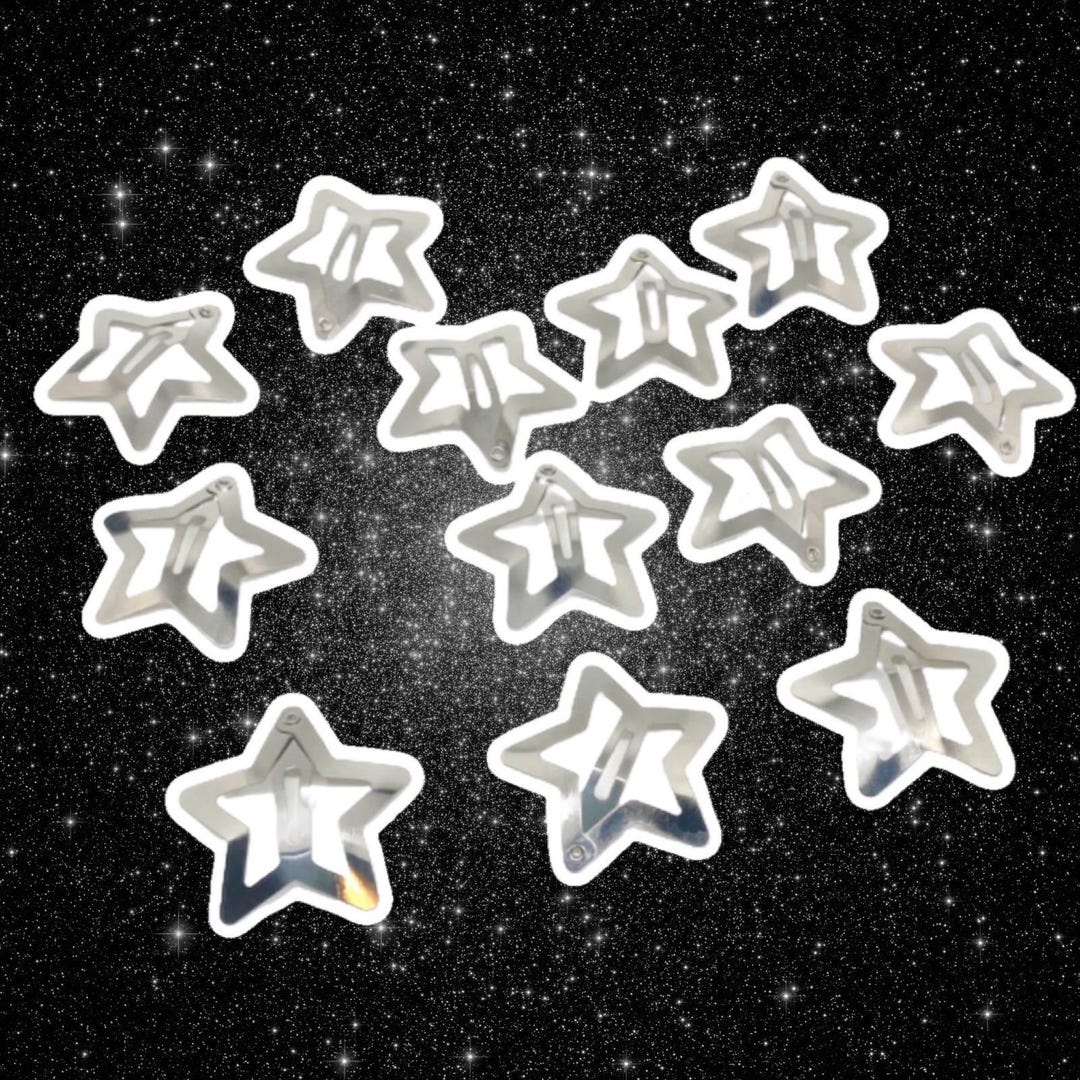 Trendy Silver Star Snap Clips for Women Perfect for Pop Concerts Music ...
