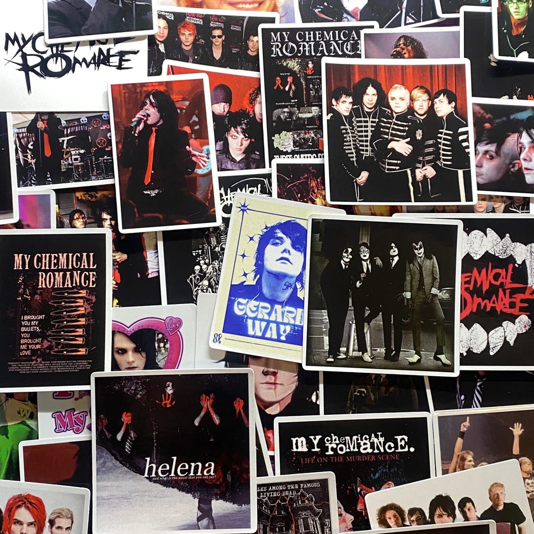 2000s Emo Pop Punk Sticker Pack of 5 With Band Inspired Art and Lyrics ...