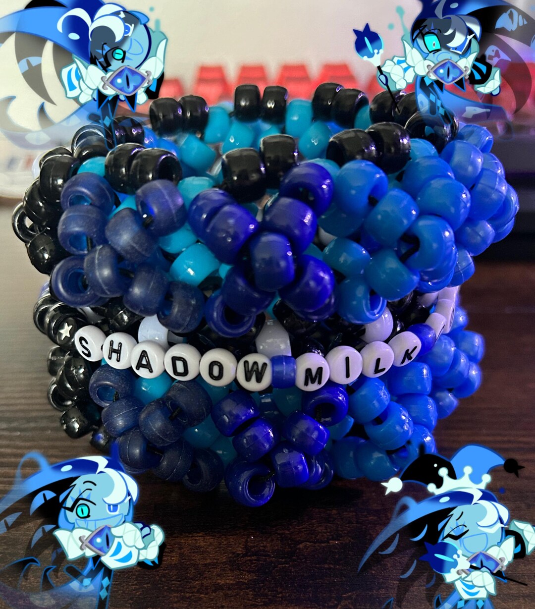 Shadow Milk Cookie Rotating Kandi Cuff | Cookie Run Kingdom | Video ...