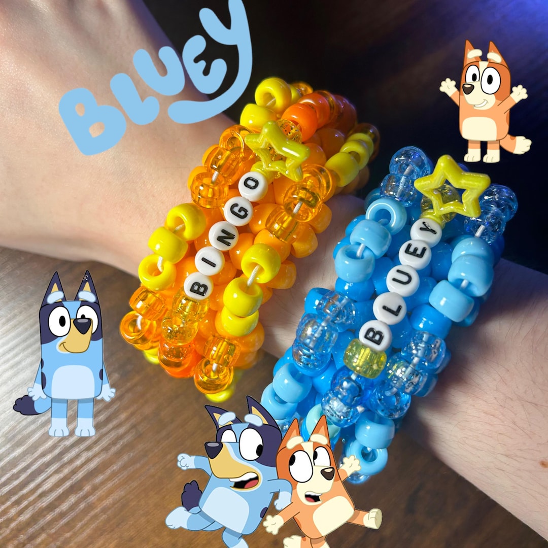 Bluey Bingo Matching Rotating Cuffs Bluey Heeler Cartoon Siblings 3D ...