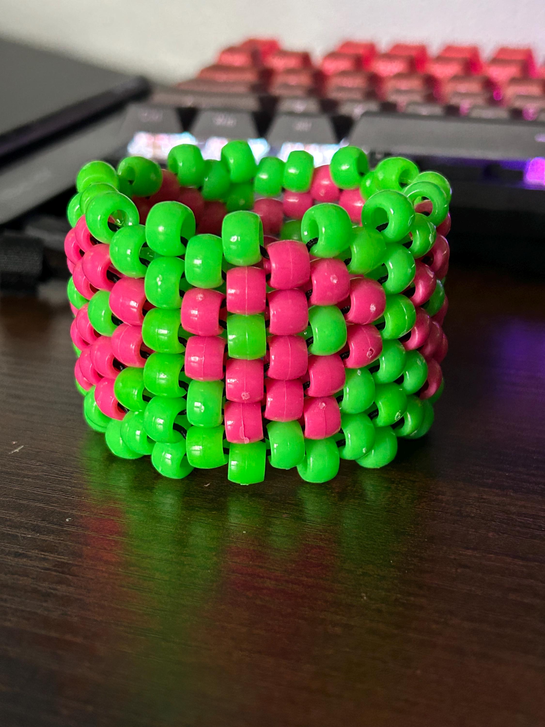 Neon Skull Kandi Cuff | Rave | Scenecore | Emo | Bracelet - Etsy