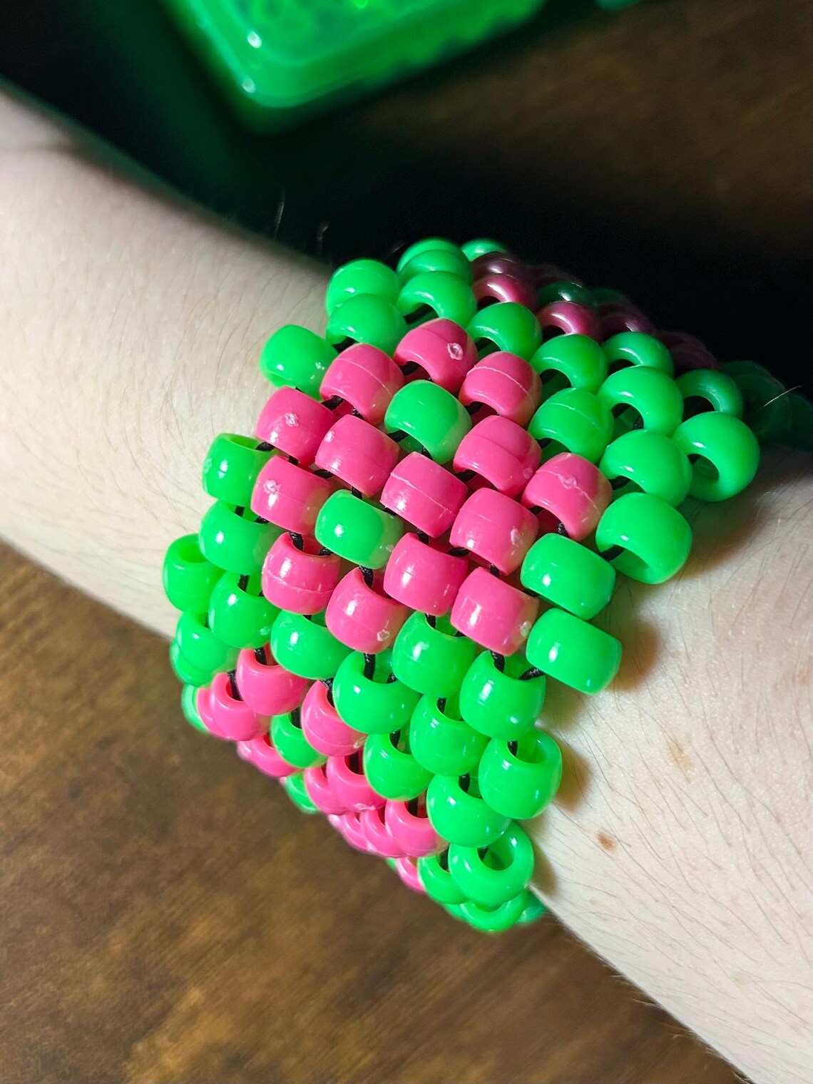 Neon Skull Kandi Cuff | Rave | Scenecore | Emo | Bracelet - Etsy