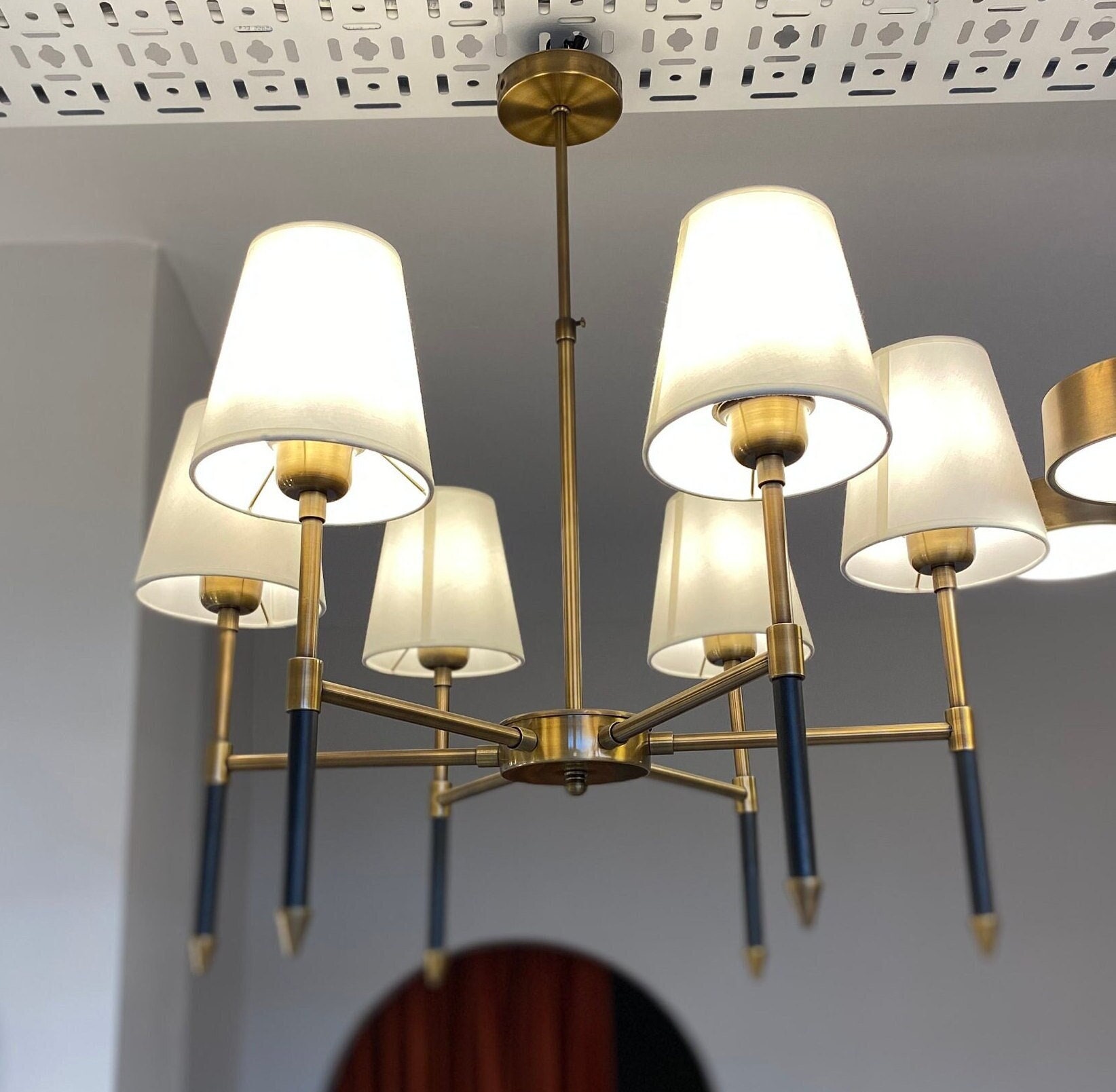 LONA Retro Hat Chandelir, Brass Chandelier, Lighting Chandelier Vintage ...