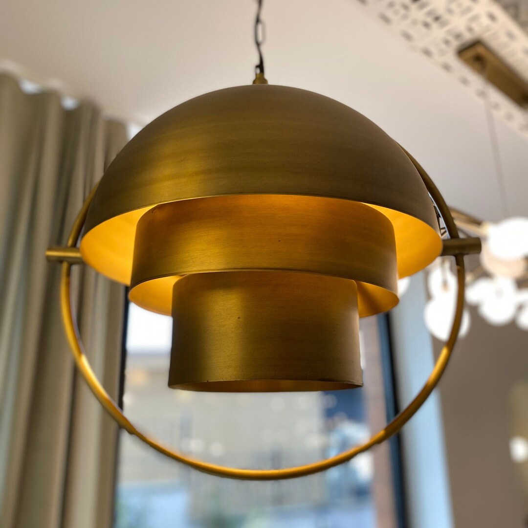 ORLA Modern Chandelier, Moving Lighting, Handmade Brass Chandelier ...