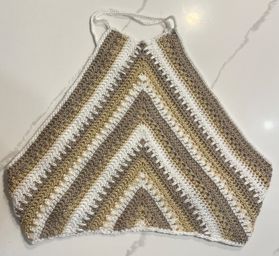 Neutral Crochet Top Large - Etsy