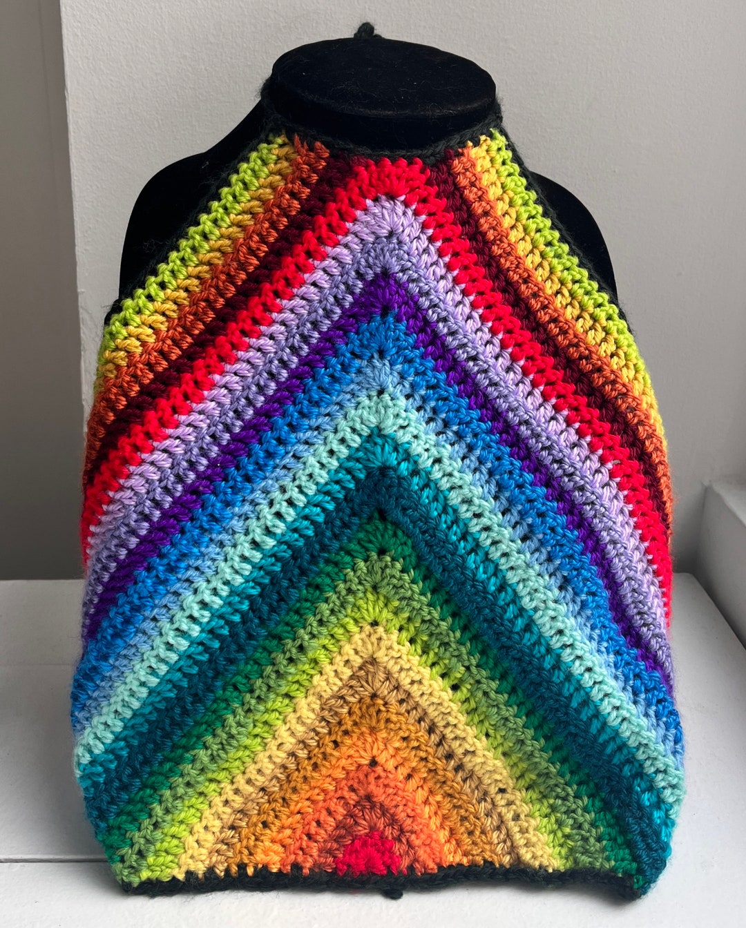 Rainbow Crochet Top - S - Etsy