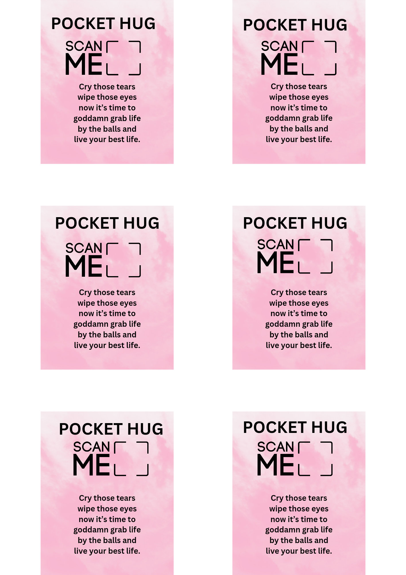 Funny Pocket Hug Cards. Pocket Hug Card Template. Digital Download ...