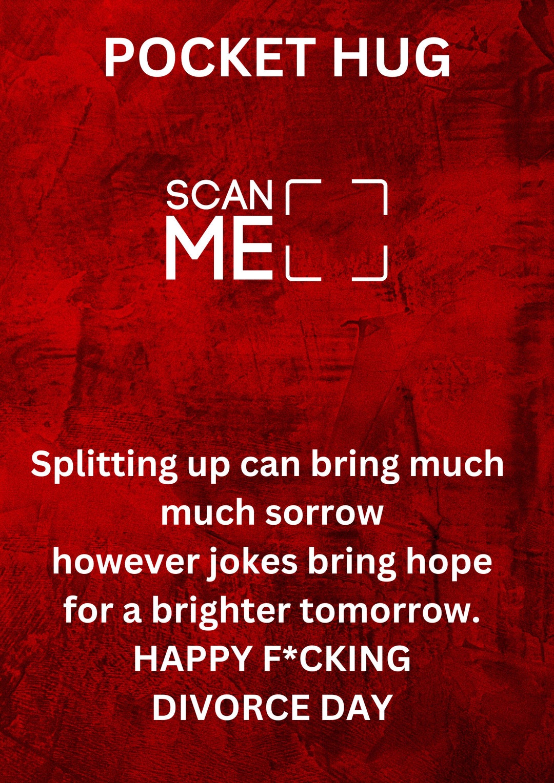 Rude Funny Pocket Hug Cards. Digital Download. Emotional Hug Cards ...