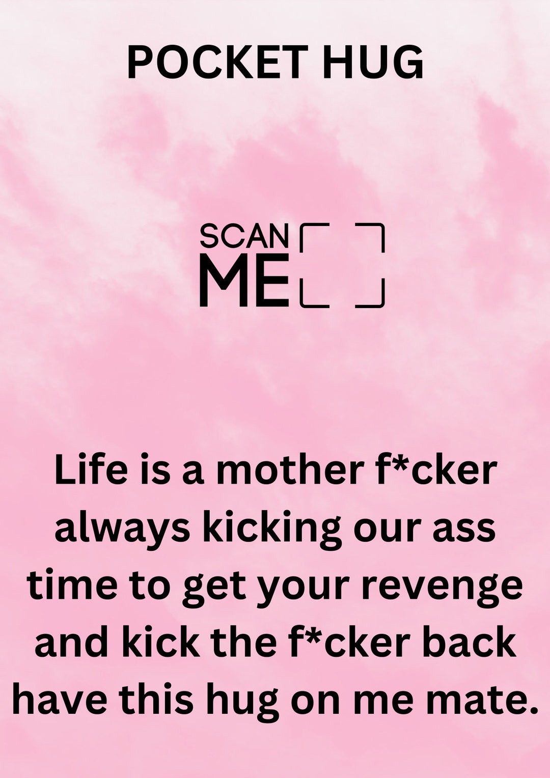 Hilarious Rude Pocket Hug Cards. Pocket Hug Templates. Emotional Hug ...