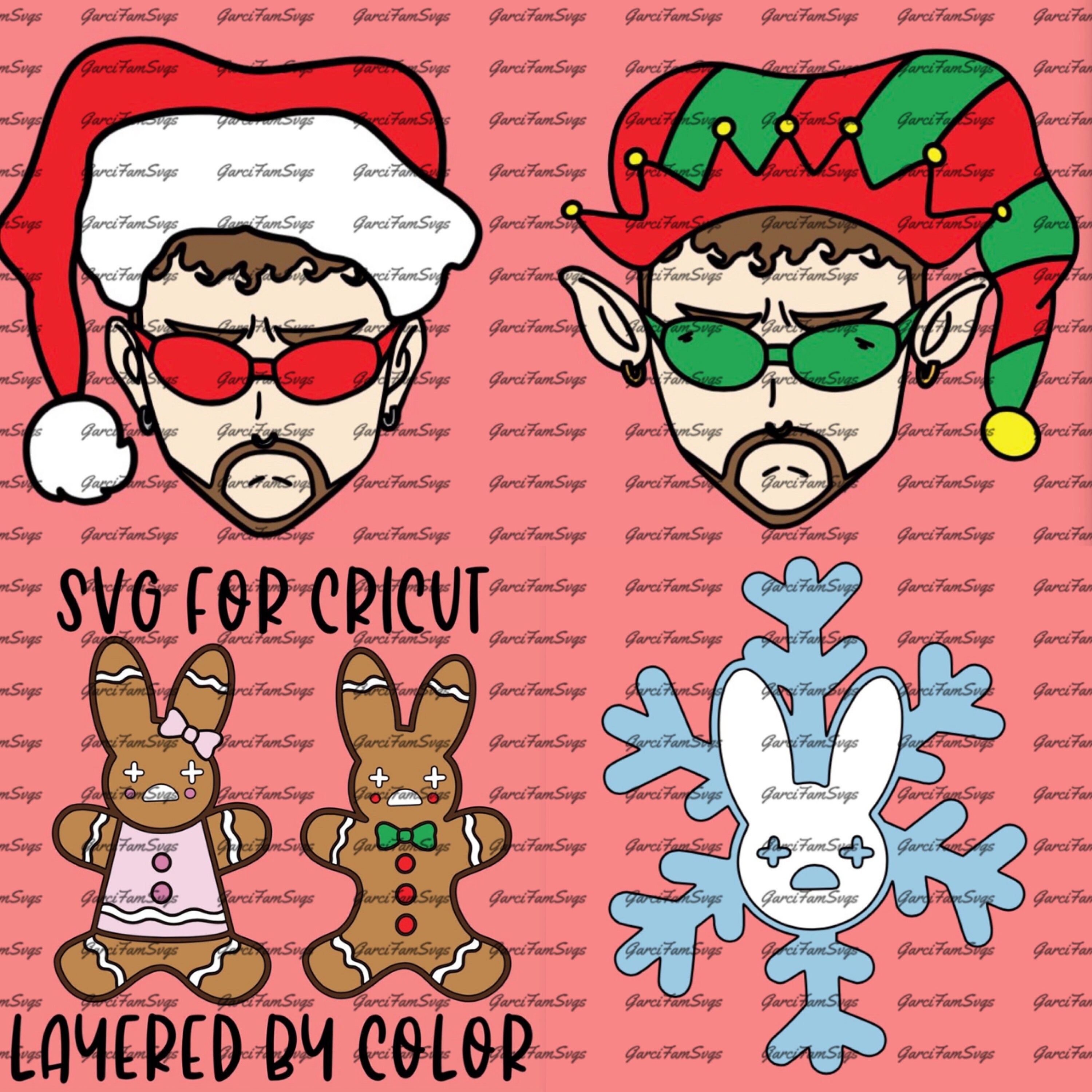 Bundle/5 Bad Bunny SVG Files - Etsy