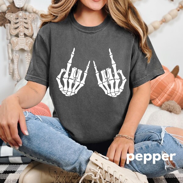 Skeleton Hands T Shirt - Etsy