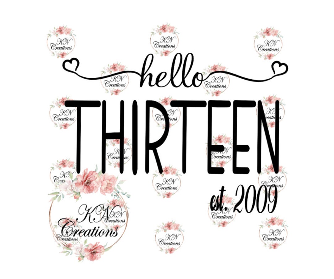 Digital Download/png/hello Thirteen/hello/thirteen/hearts - Etsy