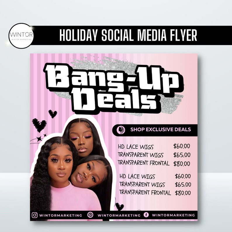 Holiday Christmas Instagram Flyer /social Media Flyer/ - Etsy
