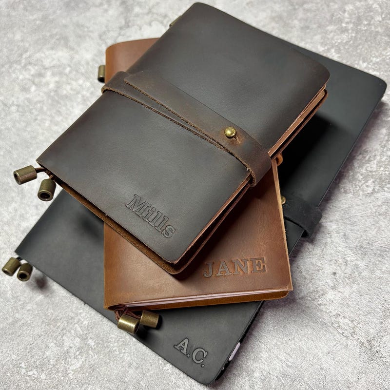 Leather Bound Notebook - Etsy