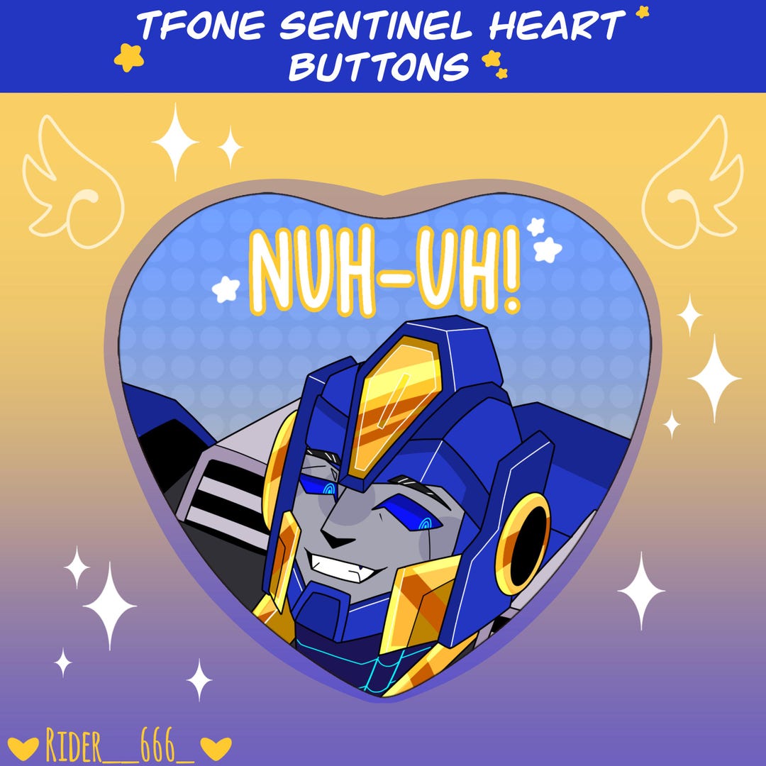 Transformers One Sentinel Heart Button - Etsy