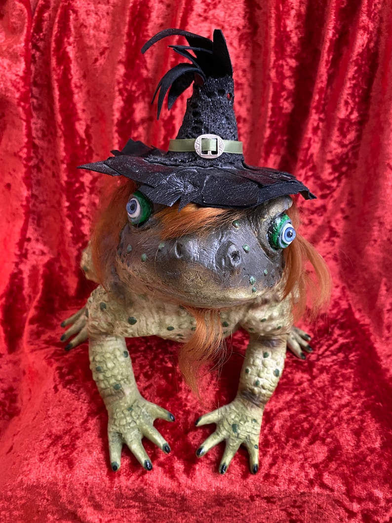 Witch Toad Prop, Witches Familiar, Ooak Halloween Magical Ceature Prop ...