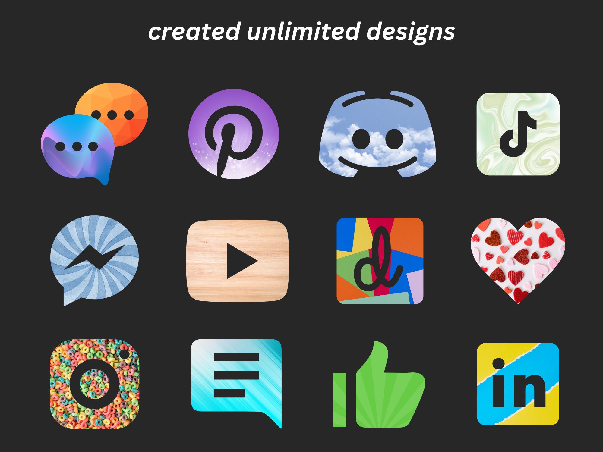 CREATE YOUR OWN Social Media Icons, Canva Frames Bundle, Social Media Template & Media Marketing ...