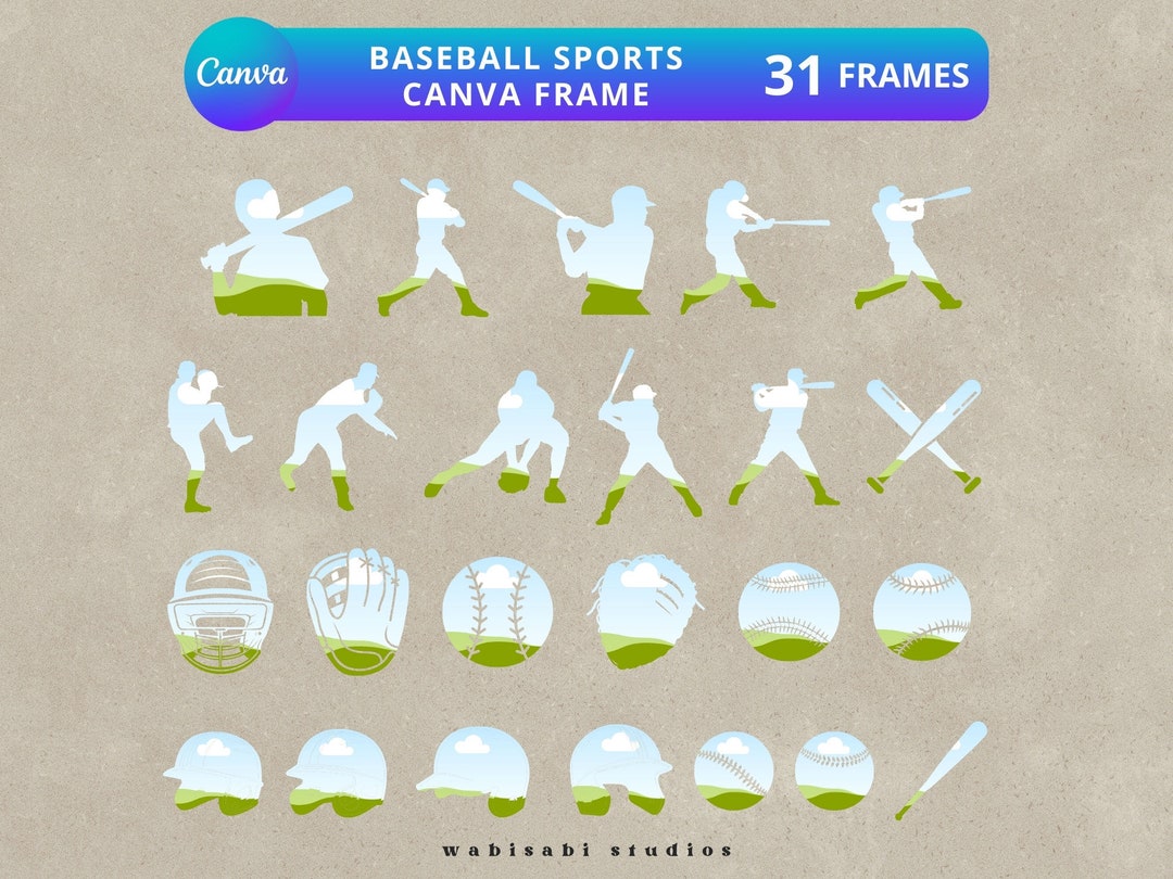 Fill Your Own Baseball Design, Helmet Sports, Editable Canva Frame ...