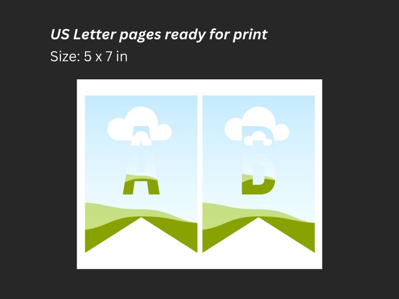 Bunting Banner Template Canva Frame, Flag Pennant, Alphabet Numbers ...