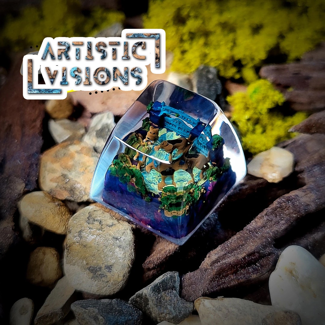 Scooby Doo Keycap, Brave Dog of the 90s , Artisan Keycap, Handmade ...