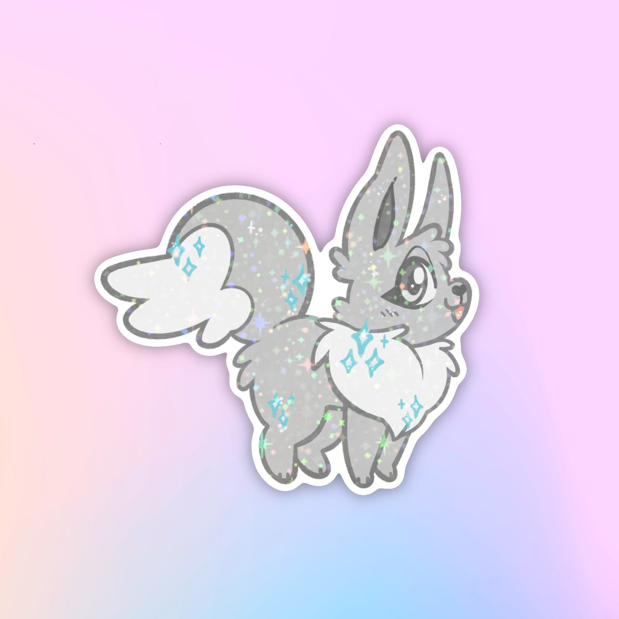 Eevee / Shiny Eevee Holo Sparkle Sticker Cute Sticker - Etsy
