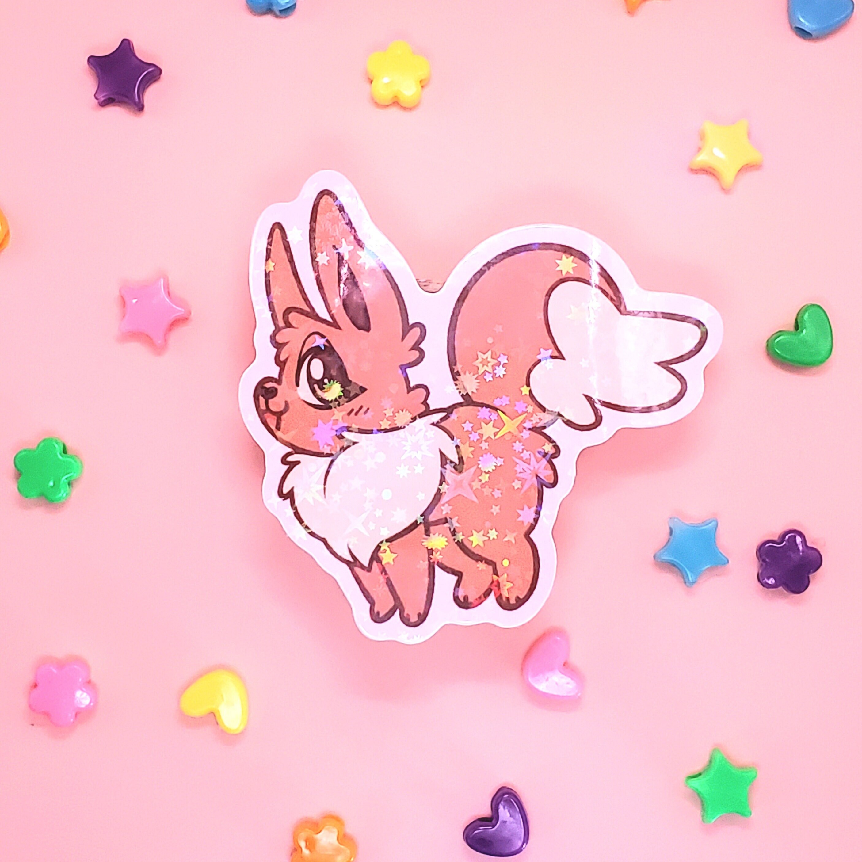 Eevee / Shiny Eevee Holo Sparkle Sticker Cute Sticker - Etsy