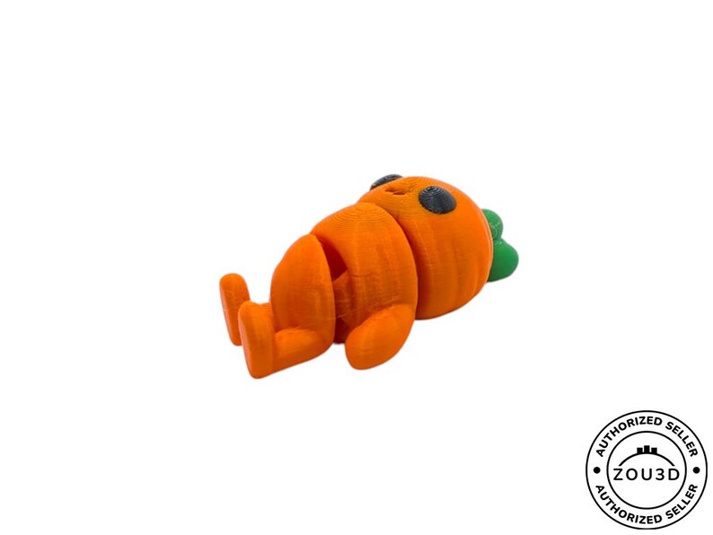 Articulated Flexi Carrot Toy – 3D Printed Vegetable Fidget – Cute Free ...