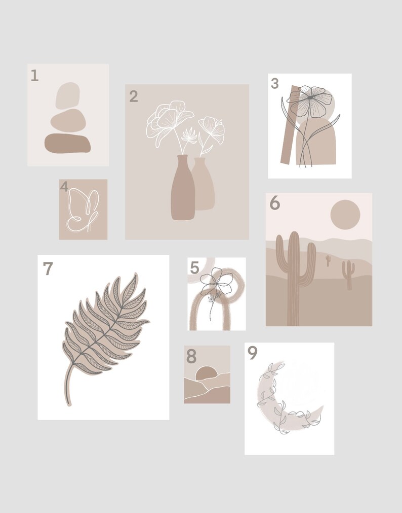 PRINTABLE Boho Style Wall Art Wall Decor for Bedroom, Living Room and ...