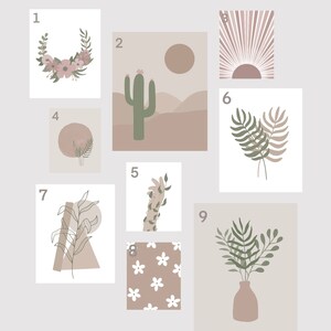 PRINTABLE Boho Style Wall Art Wall Decor for Bedroom, Living Room and ...