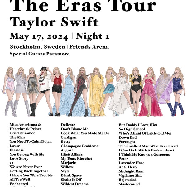 Custom the Eras Tour Poster - Etsy