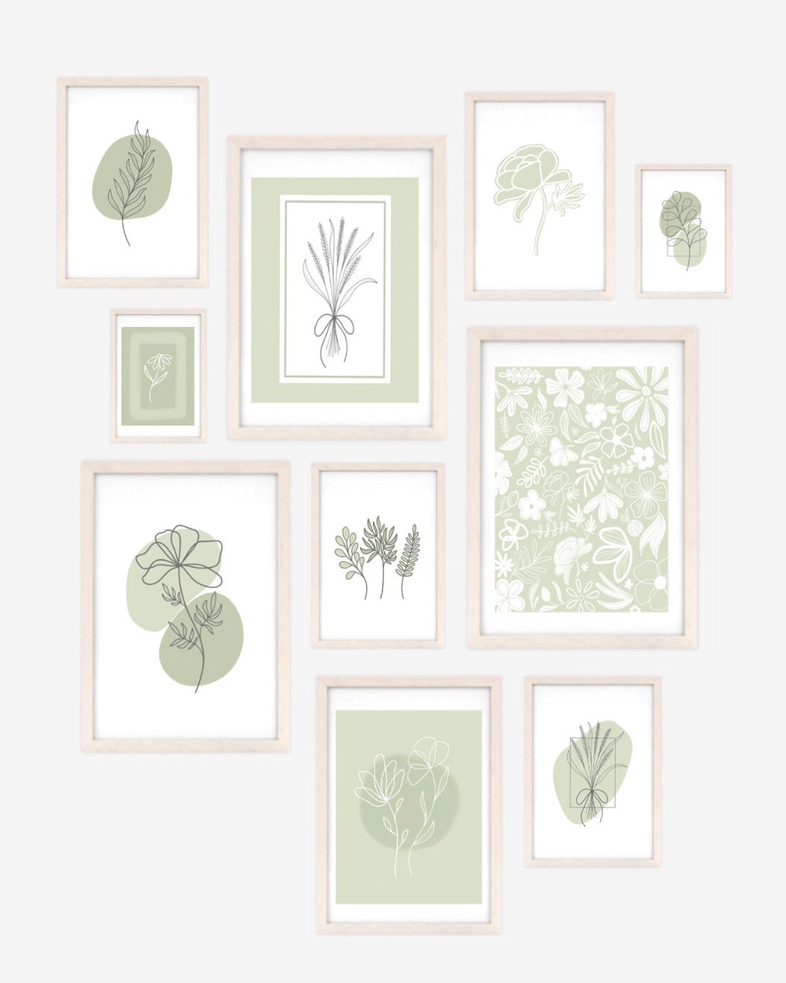 PRINTABLE Aesthetic Floral Wall Art 5 Different Colors for Bedroom ...