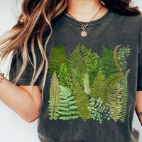 Forester Shirt, Fern Print Shirt Goblincore Fern Botanical Nature Plant ...