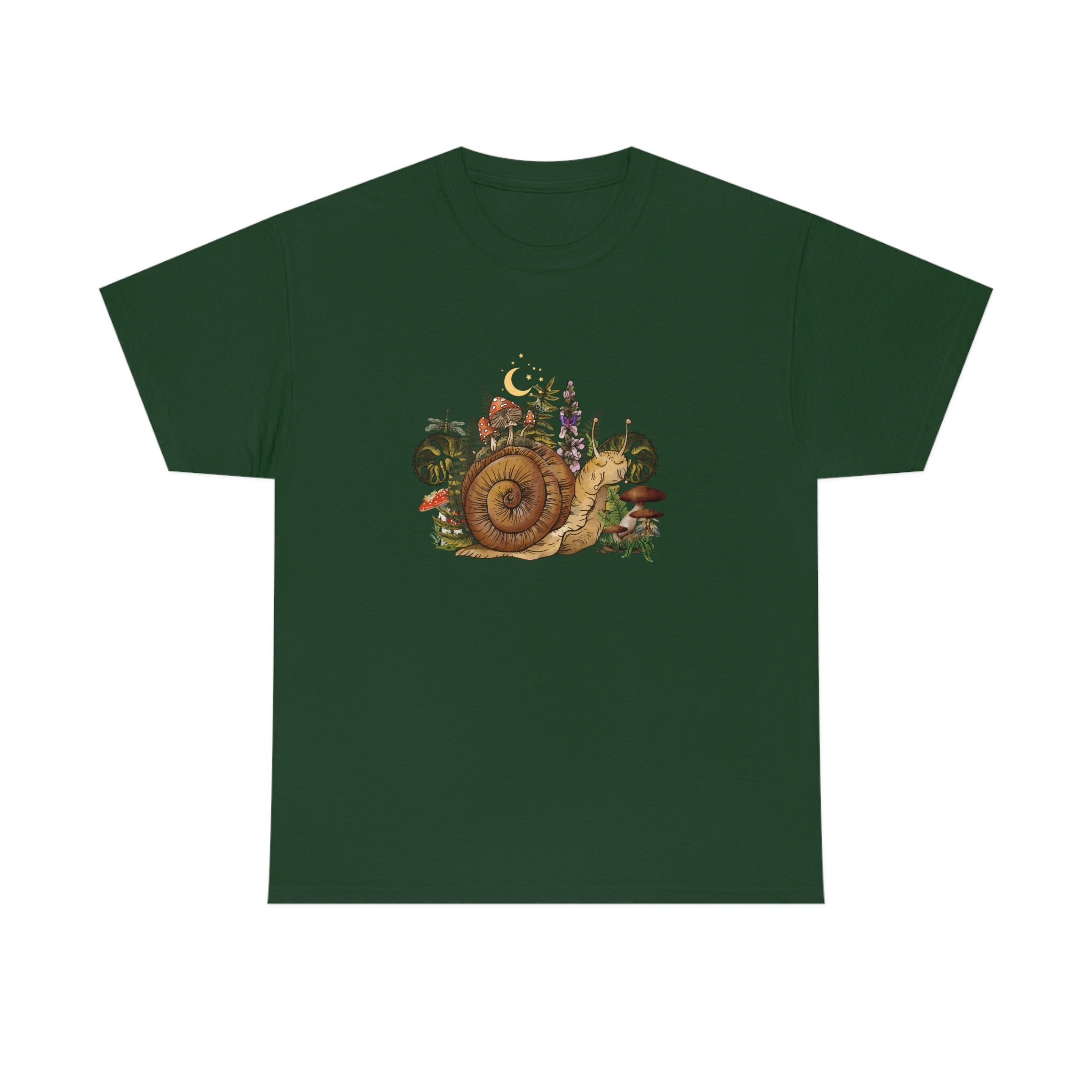 Snail Botanical Cottagecore Shirt, Goblincore Snail and Woodland ...
