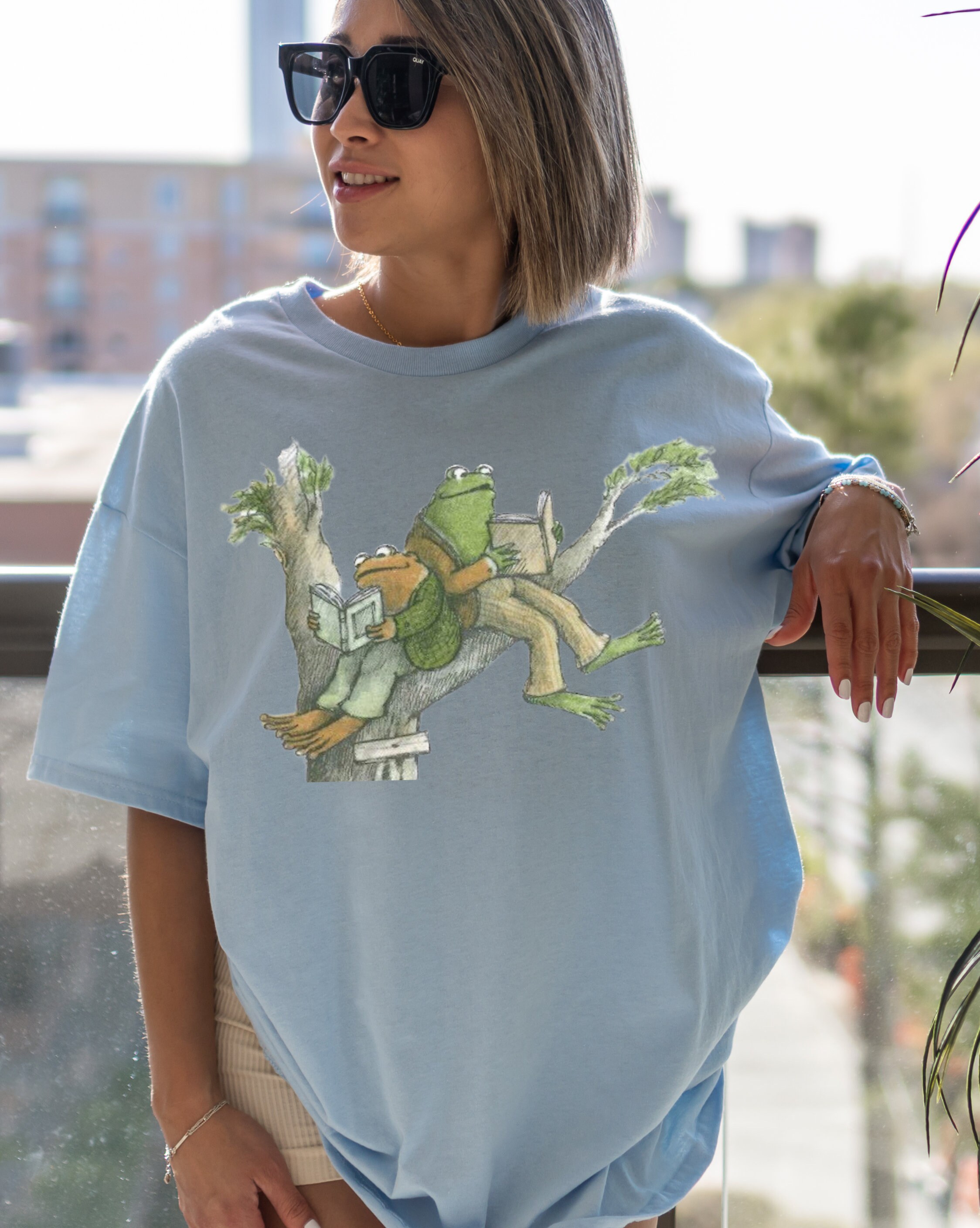 Frog and Toad Shirt, Cottagecore Aesthetic Oversized Preppy Tee ...