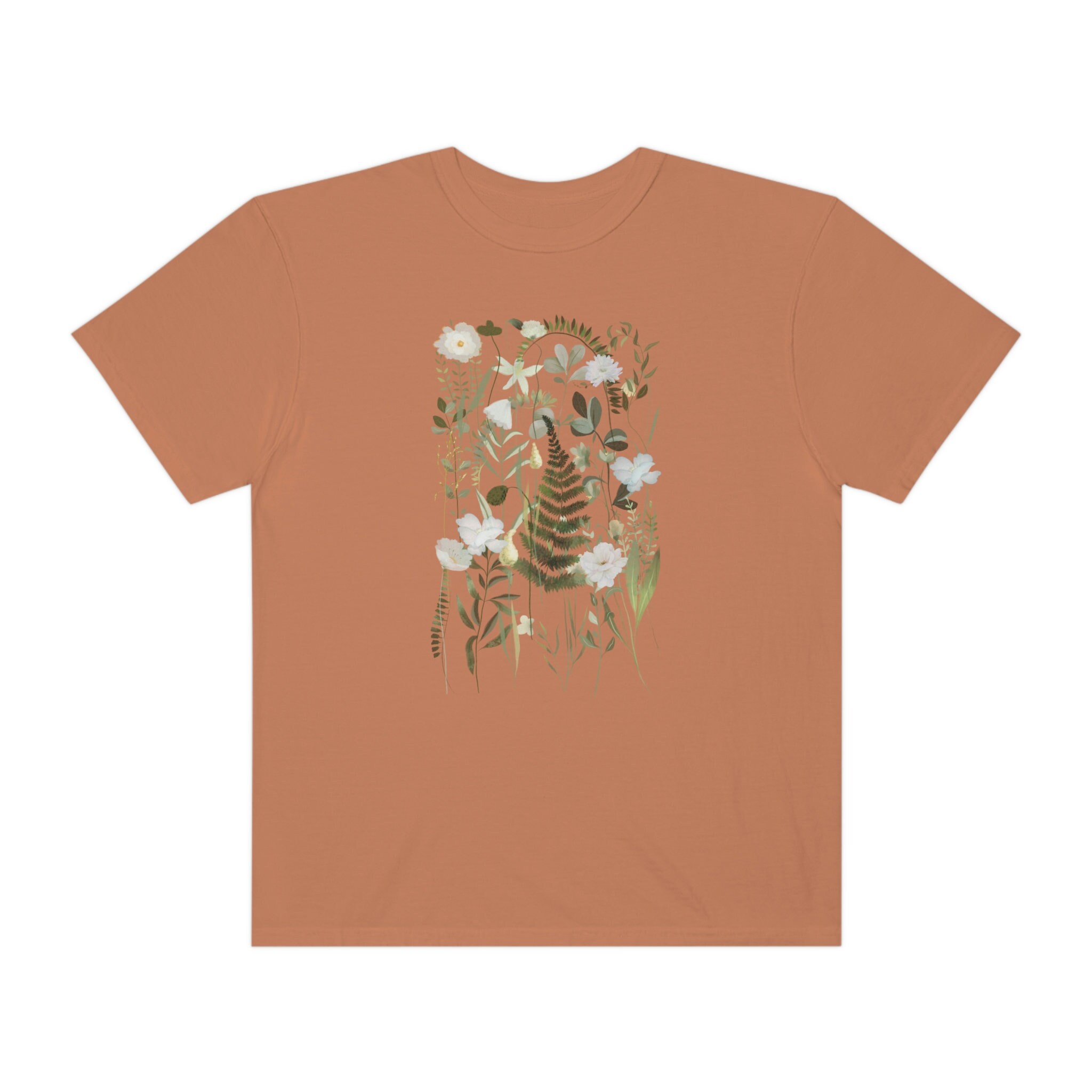 Fern and Wildflowers Comfort Colors Shirt, Trendy Women's Floral ...