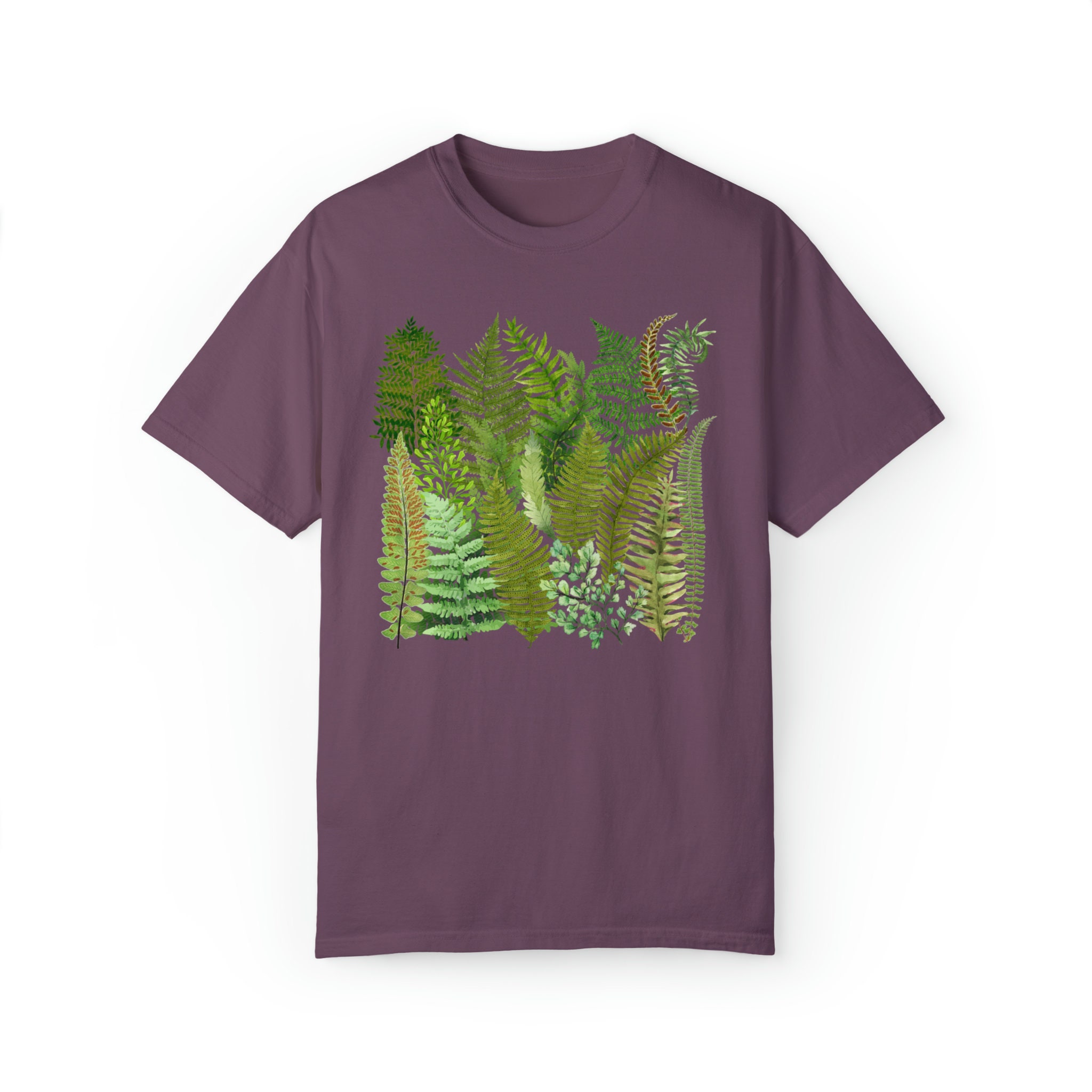 Comfort Colors Fern Shirt, Botanical Cottagecore Fern T-shirt, Women's ...